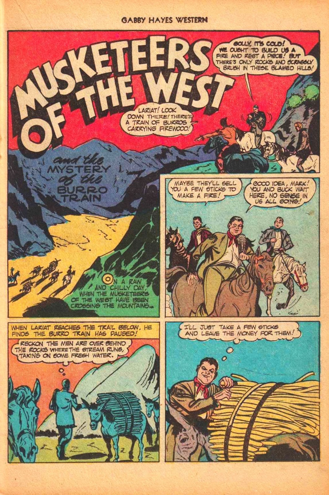 Old-fashioned Comics: The Musketeers of the West from Gabby Hayes ...