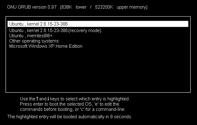 O que é GRUB - Ubuntu Info