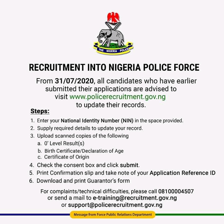 NPF Recruitment Portal Application Guidelines 2020/2021 [FREE]