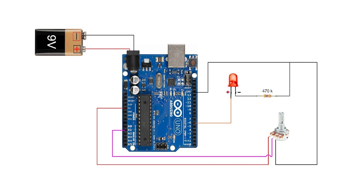Led Controlled by Potentiometer using Arduino - Wired Connection | Arduino