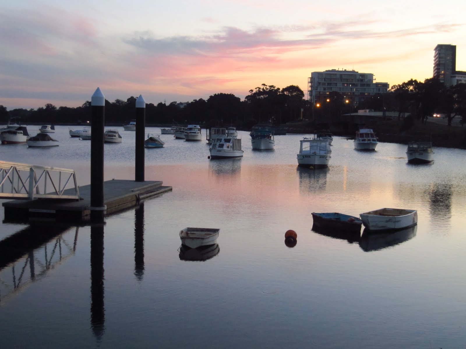 Sydney - City and Suburbs: Tempe, Cooks River, sunset