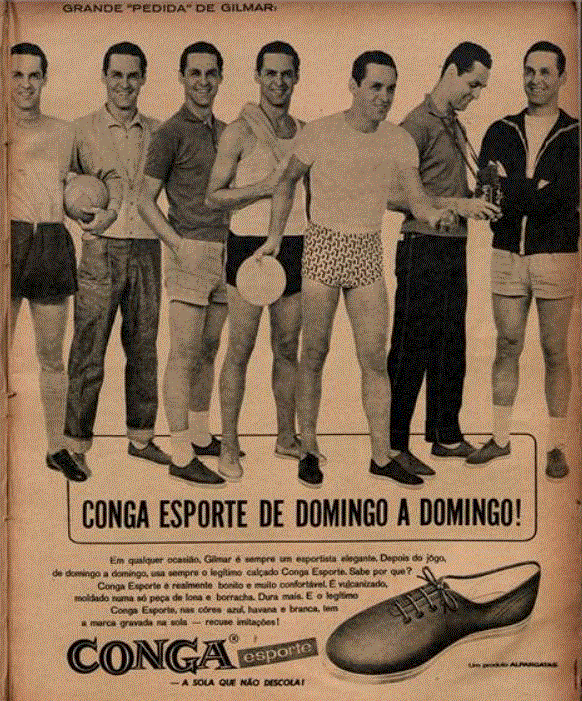 ANOS DOURADOS: IMAGENS & FATOS: IMAGENS - Anúncio - TÊNIS "CONGA"