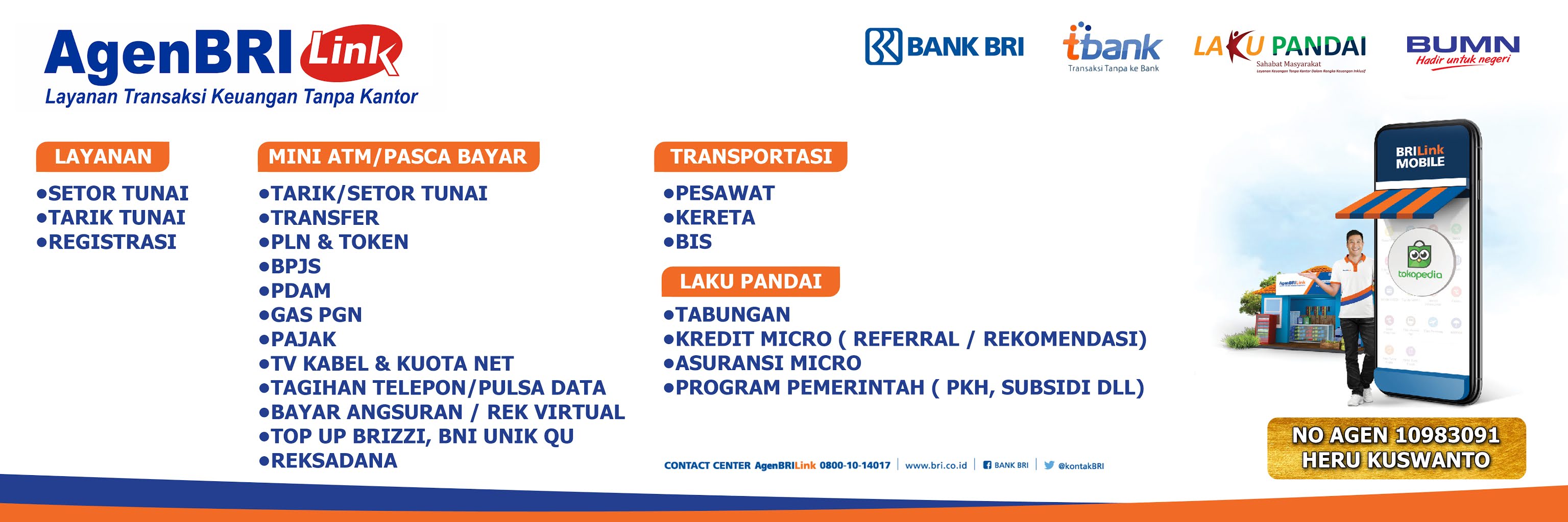 Bikin Desain Spanduk Agen BRI LINK ~ Print Corner