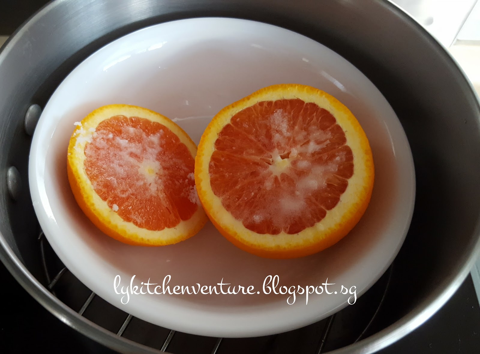 LY's Kitchen Ventures: Steam Orange (Cough & Phlegm Remedy)