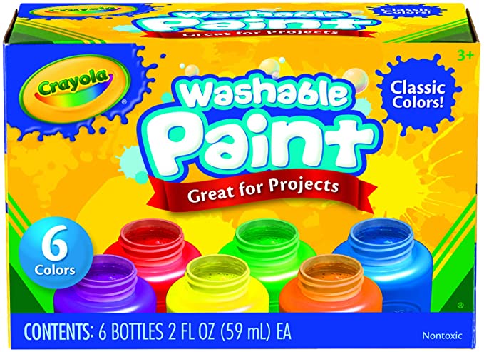 Washable Kids Paint, 6 Count, - LITTLE BIG TOYS