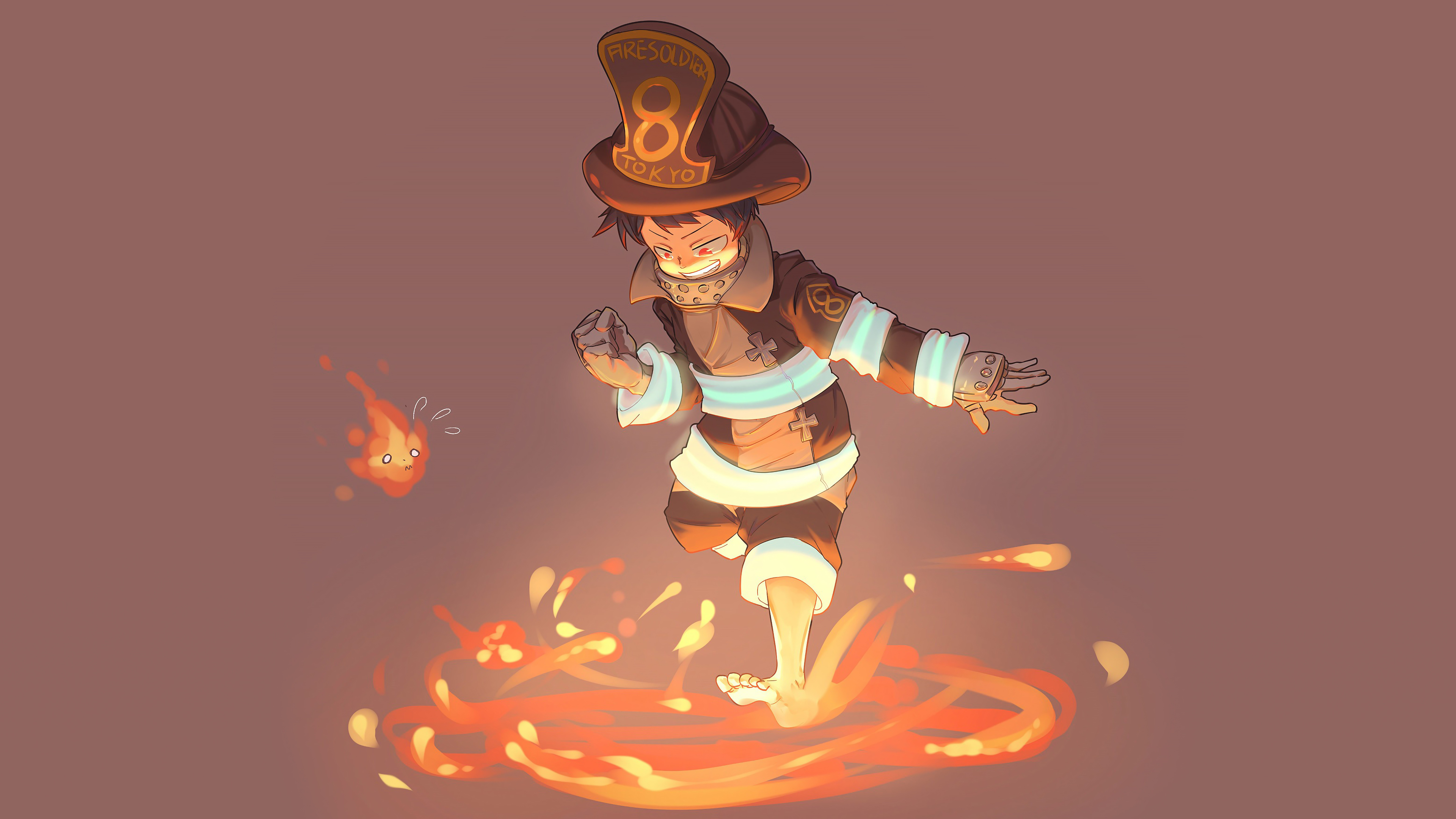 Fire Force, Shinra Kusakabe, 4K, #7 Wallpaper PC Desktop