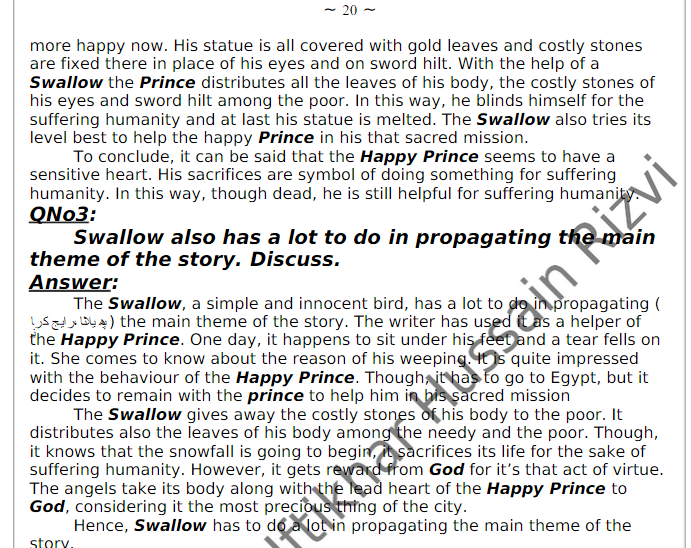 BA SHORT STORIES COMPLETE NOTES