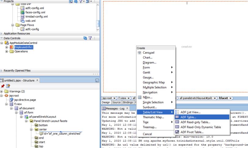 Displaying Current row in ADF Page