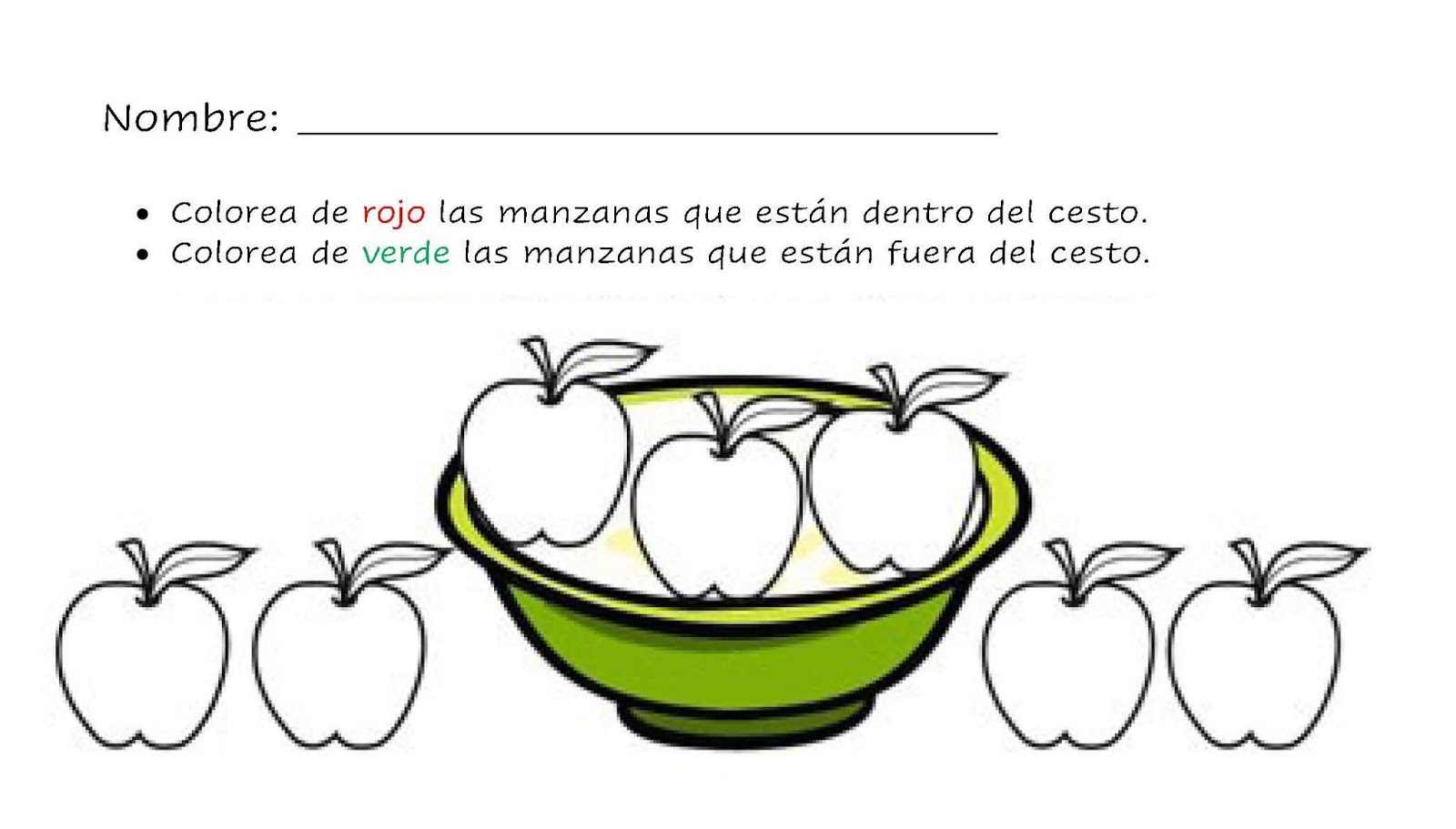 EDUCACIÓN INFANTIL 3 AÑOS COLEGIO MARE NOSTRUM: DENTRO-FUERA