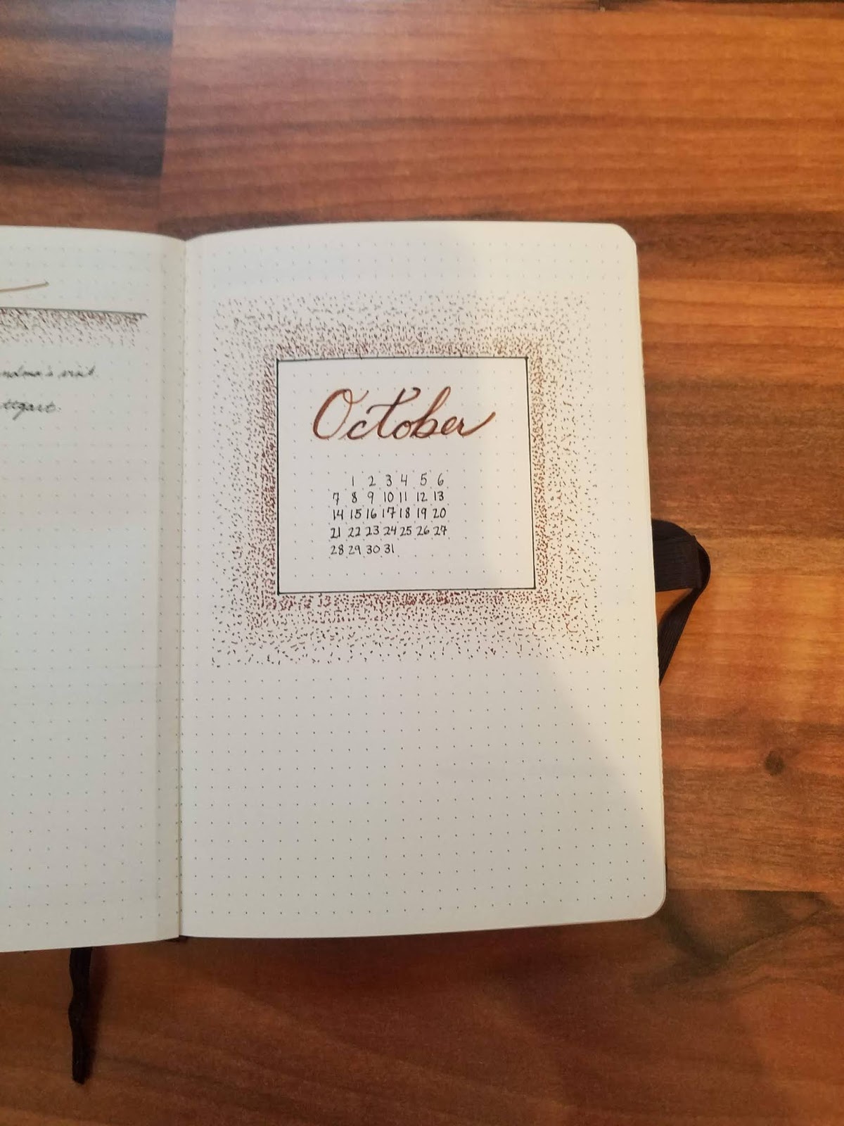 My October Bullet Journal Layout