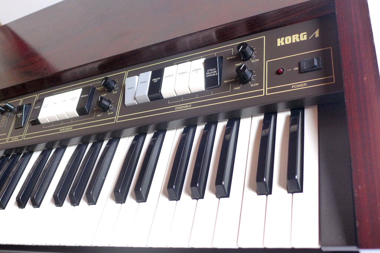 MATRIXSYNTH: KORG LAMBDA ES50 VINTAGE ANALOG SYNTHESIZER STRINGS SN 231709