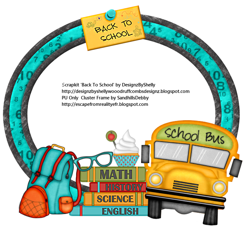 Escape From Reality Blog: PU Cluster Frames "Back To School" DBS