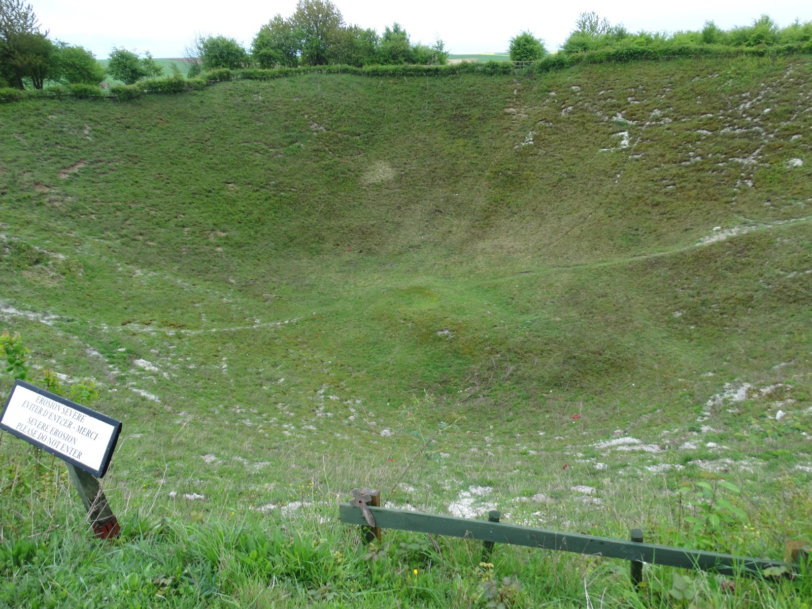 Tour of WW1 and WW2 battlefields: The Lochnagar crater..still ...