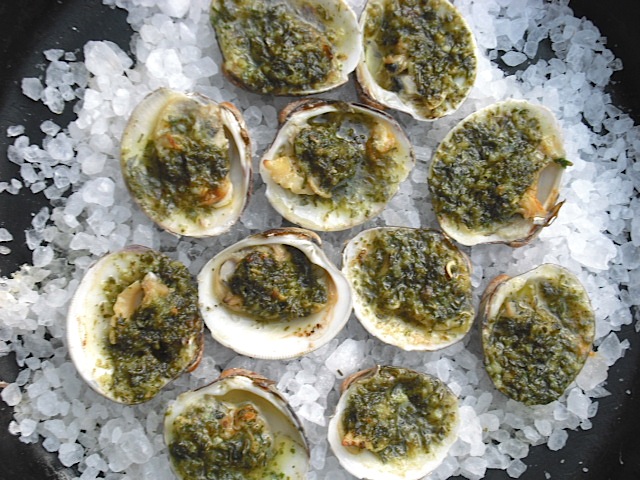 Kitchen Bounty: Broiled Clams with Garlic Herb Butter