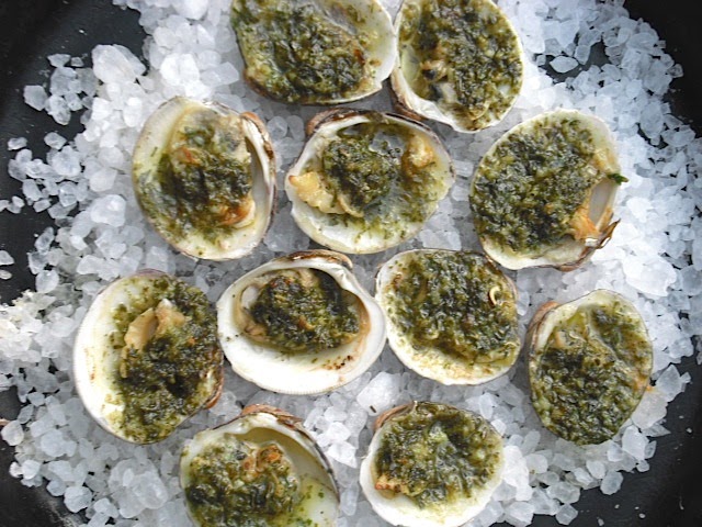Kitchen Bounty: Broiled Clams with Garlic Herb Butter