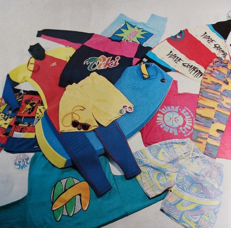 vintage surfboard collector UK: late 80s surf fashion