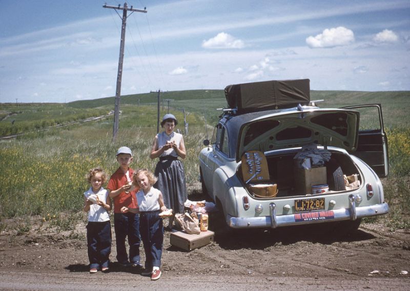 Color Snapshots of People Posing With Their Cars in the 1950s ~ Vintage ...