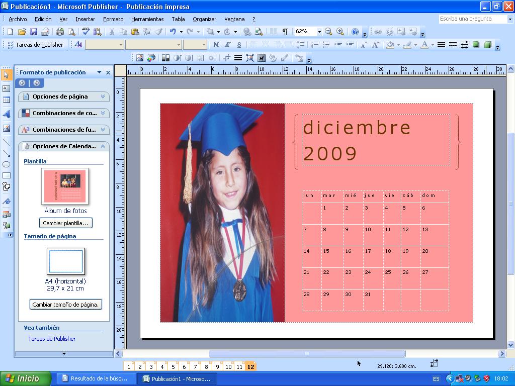 HERRAMIENTAS OFIMÁTICAS CRISTINA: COMO CREAR UN CALENDARIO EN PUBLISHER