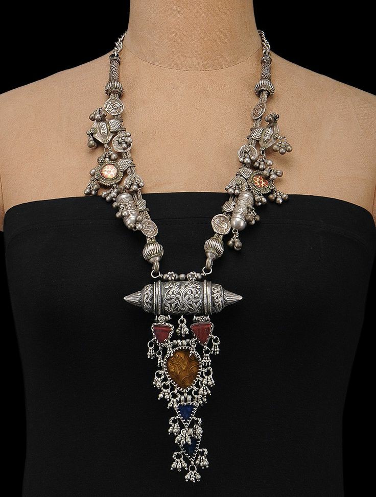 Silver designer necklace