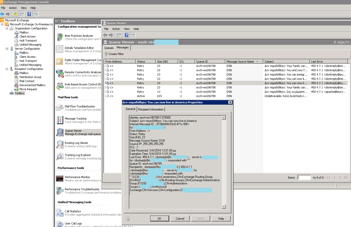 Botsikas' Blog: Exchange view DSN mail contents from queue