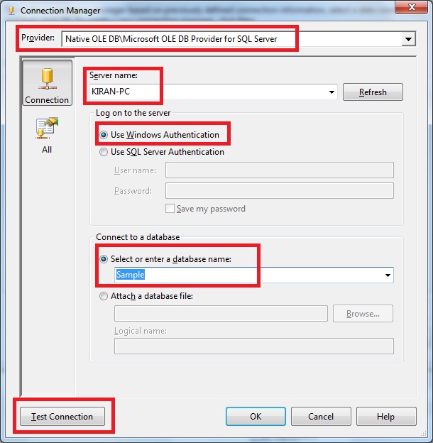 Solution For Ssis Tasks Oledb Connection Manager