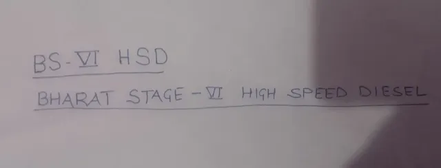 BS-VI fuel (Bharat Stage -VI fuel)
