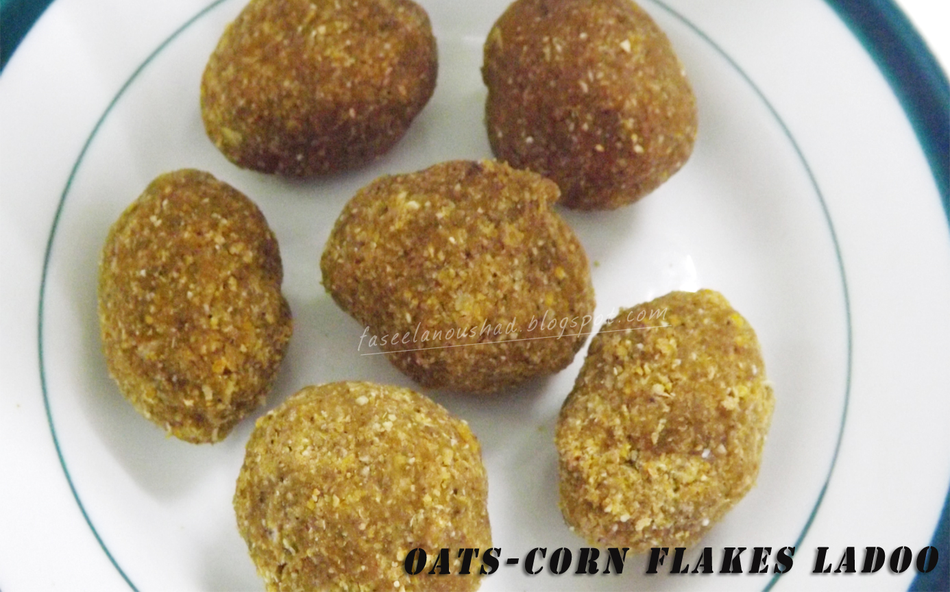 GOOD FOOD ENDS WITH GOOD TALK: Oats-Corn Flakes Ladoo