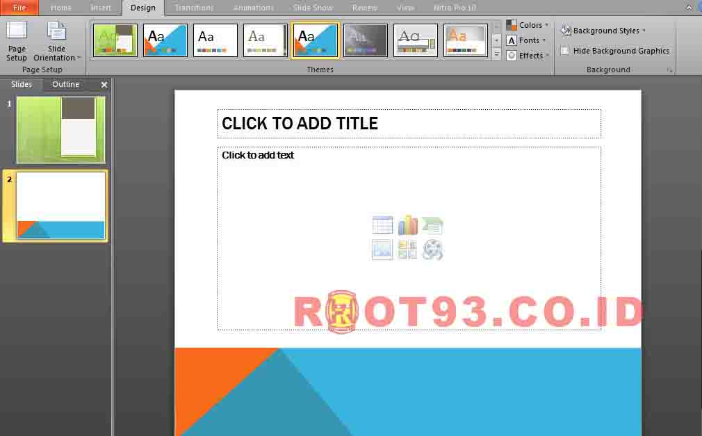 Membuat Desain Halaman PowerPoint Berbeda – Beda - Root93