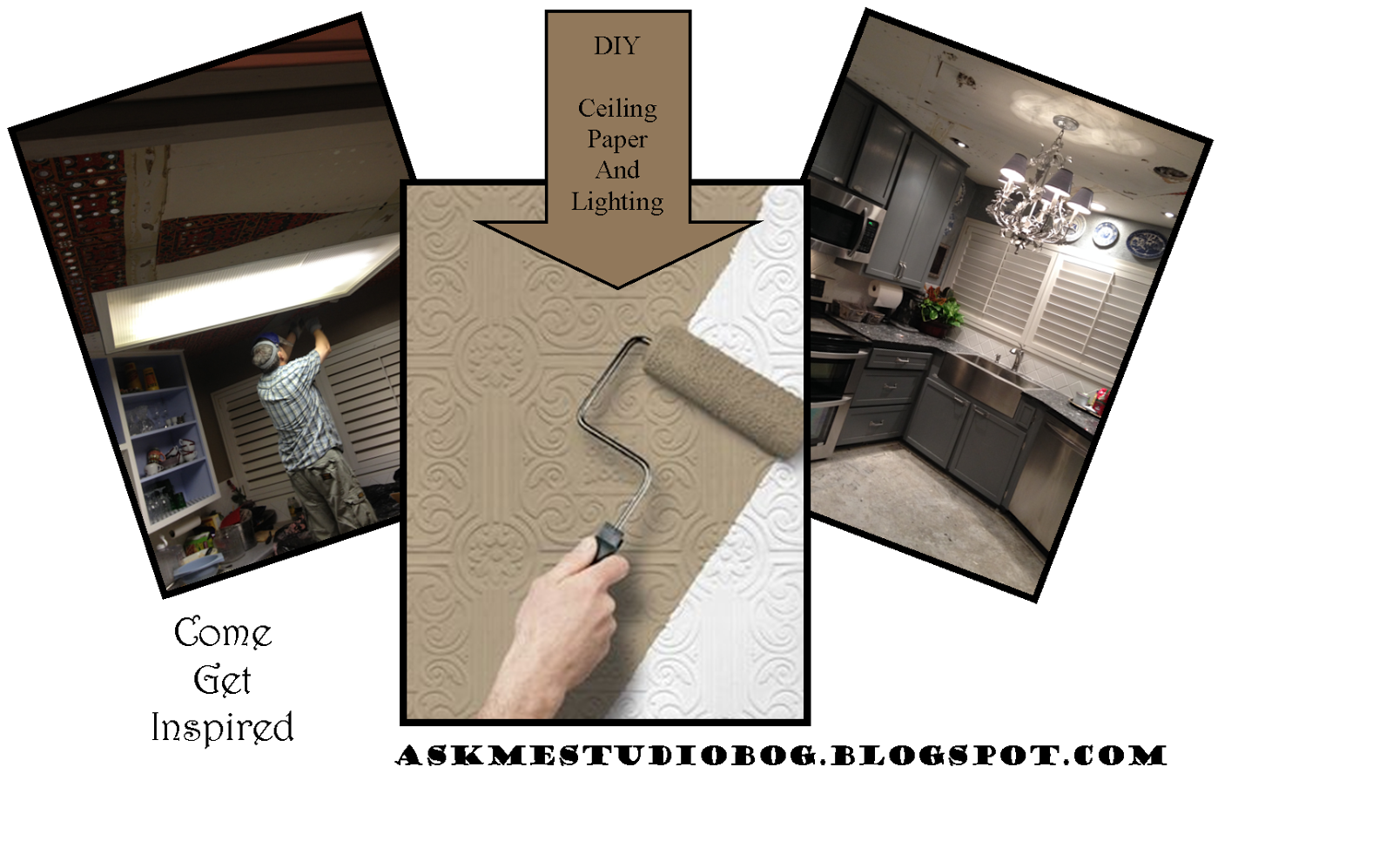 Ask Me Studio: That Ceiling Paper has got to go! Bring on the Lighting