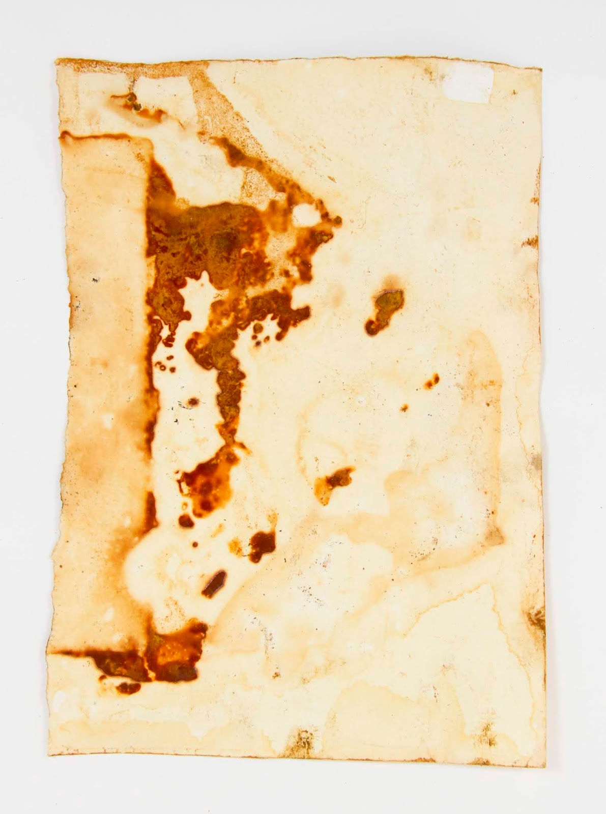 Rust Dyeing on Paper