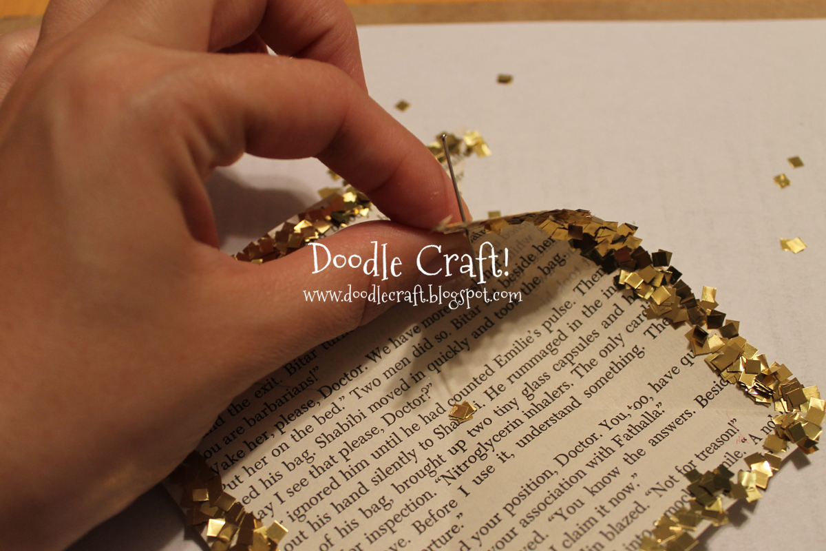 Upcycled Book Page Glitter Pinwheels!