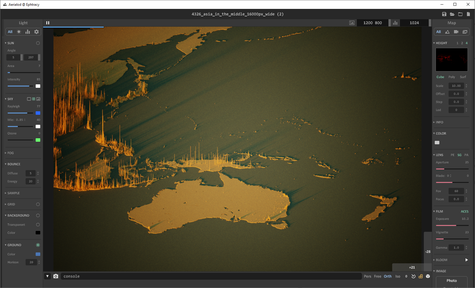World Population Density 3d