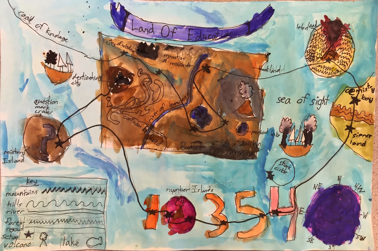 small batch art: 3rd Grade Map Making Project