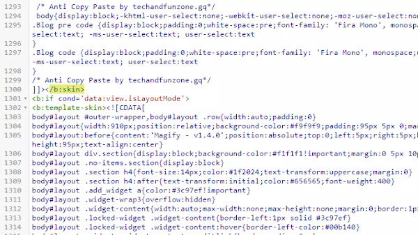 How to install anti Copy Paste script in blogger - Cyber1101 en