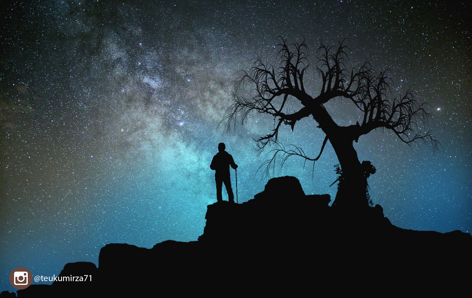 Create Milky Way Silhouette Effect In Photoshop Tutorial