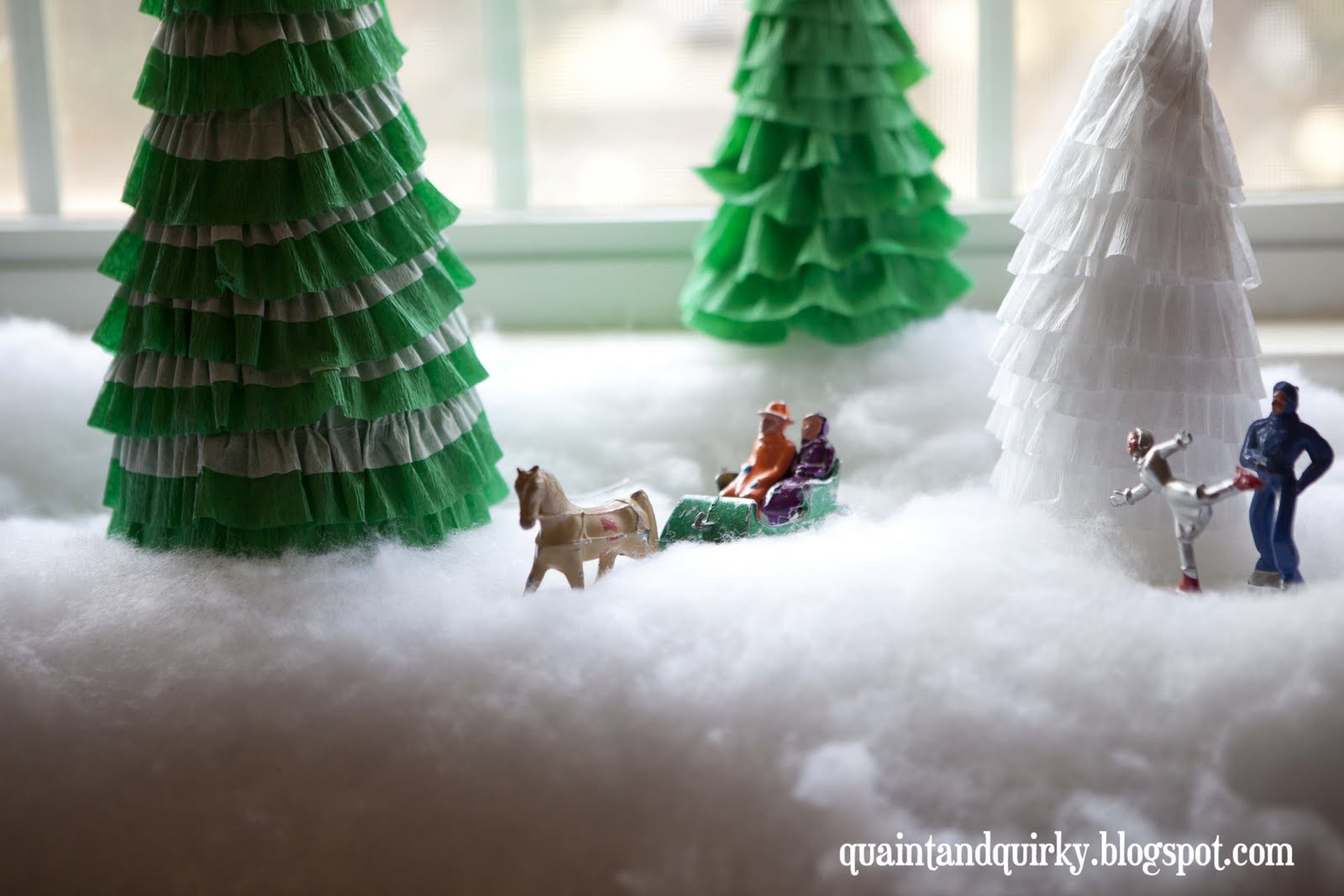 Quaint and Quirky: Streamer Ruffle Christmas Trees