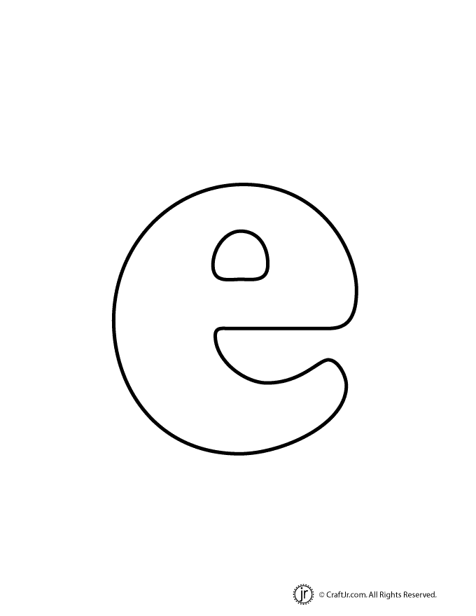 Bubble Letter E - Formal Letters