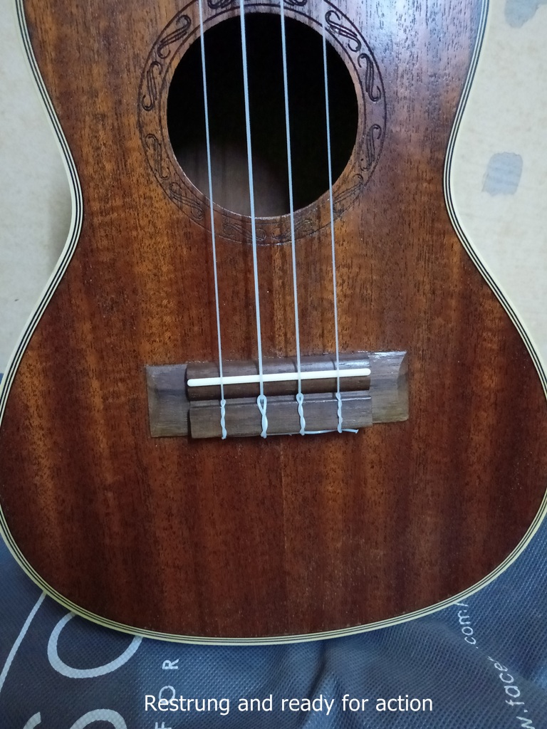 CA Guitar Repair Blog: KAK Ukulele Bridge Reglue