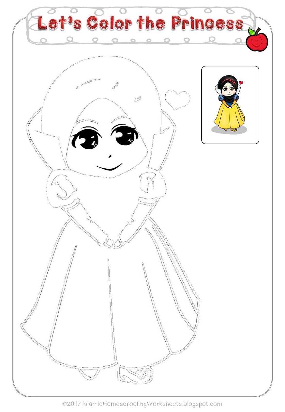 FREE Disney Princess Preschool Pack - Islamic Version ~ Islamic ...