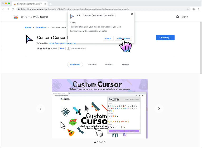 Set a custom cursor for chrome browser | Hacking Truth.in