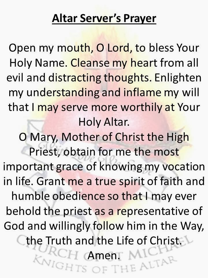 Knights of the Altar: Prayers