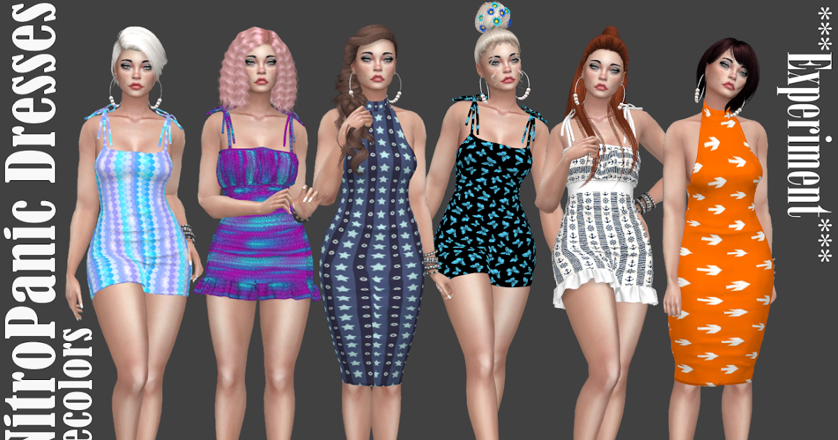 Annett's Sims 4 Welt: NitroPanic Dresses Recolors