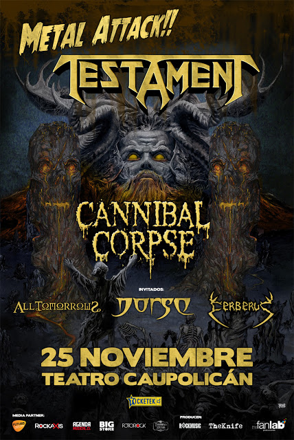 Cannibal Corpse envía saludos a sus fans de Sudamérica y Chile