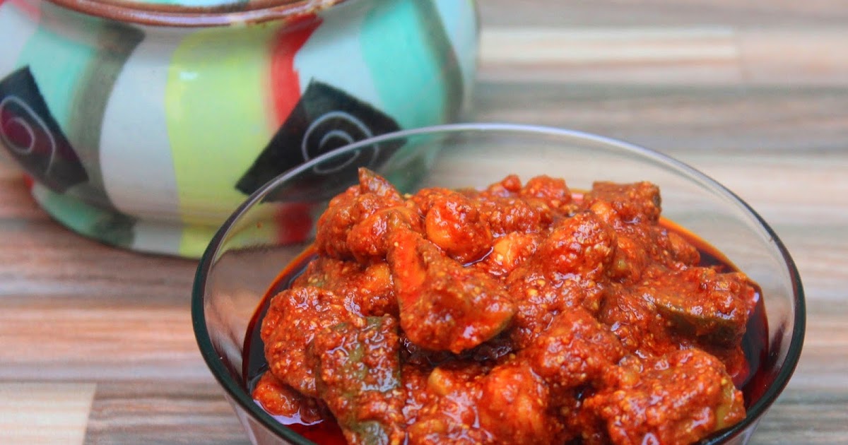Andhra Avakai Pickle (Cut Raw Mango Pickle) - Bhojana Recipes