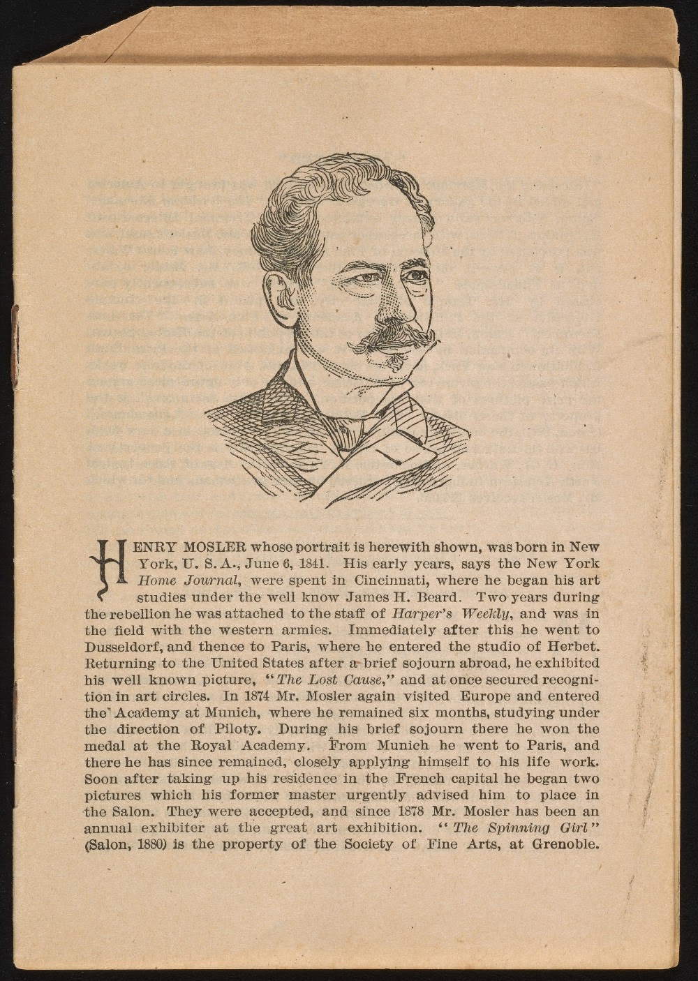 The Civil War of the United States: Henry Mosler, born June 6, 1841