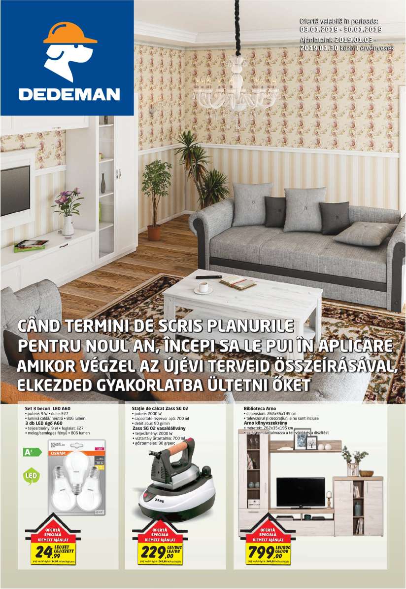 CATALOG DEDEMAN ianuarie 2019. Brosura cu oferte si reduceri Dedeman.