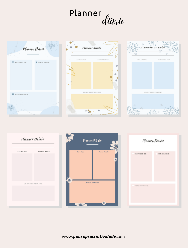 18 modelos de planners 2021 - Financeiro, Mensal, Anual e Diário ...