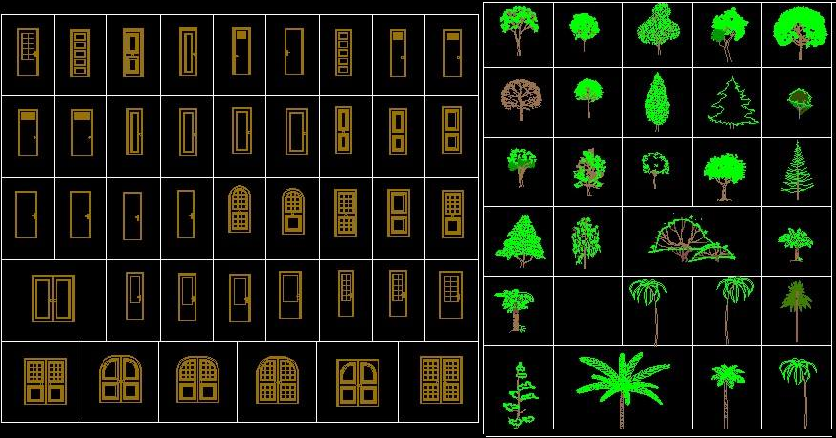 Free AutoCAD blocks collection furniture, Landscape, Door... - FantasticEng