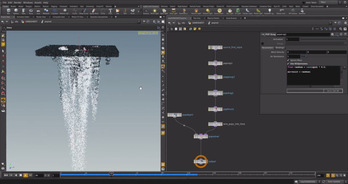 Making of Sand Particles In Houdini | CG TUTORIAL