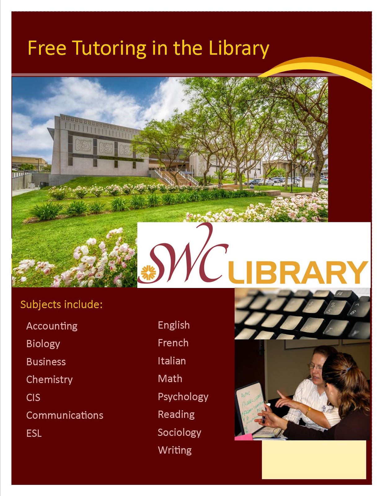 Whats New Swc Library Free Tutoring At The Library